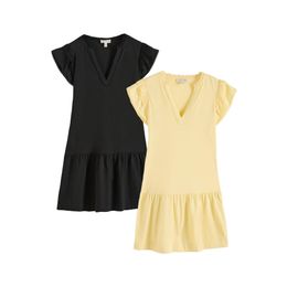 Love & Roses Kleid Damen Gr&ouml;&szlig;e 46 pastellgelb / schwarz Sommerkleid