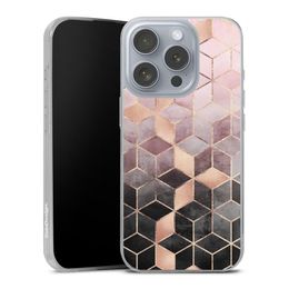 DeinDesign iPhone 16 Pro Handy Slim Case Silikon Handyh&uuml;lle transparent H&uuml;lle extra d&uuml;nn Cube Elisabeth Fredriksson Gold & Copper Silikon Slim Case