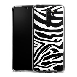 DeinDesign Xiaomi Redmi Note 8 Pro Handy Silikon H&uuml;lle Case transparent Handyh&uuml;lle Animal Look Zebra Animal Print Silikon Case