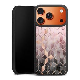 DeinDesign iPhone 17 Pro Handy Premium Silikon H&uuml;lle Handyh&uuml;lle schwarz Case Cube Elisabeth Fredriksson Gold & Copper Silikon Premium Case