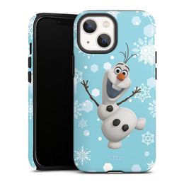 DeinDesign iPhone 13 Mini Handy Panzer Handyh&uuml;lle robuste Outdoor H&uuml;lle Schutzh&uuml;lle gl&auml;nzend Frozen Olaf Disney Official Licensed Product Tough Case