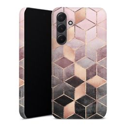 DeinDesign Galaxy A35 5G Handy Premium Case Smartphone Handyh&uuml;lle Schutzh&uuml;lle matt Cube Elisabeth Fredriksson Gold & Copper Premium Case