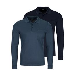 Ragman Shirt 'Basic' Herren Gr&ouml;&szlig;e L blaumeliert
