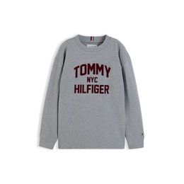 Tommy Hilfiger Shirt 'BRAND LOVE' boy size 110 mottled grey / Dark red