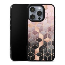 DeinDesign iPhone 16 Pro Handy Silikon H&uuml;lle Case schwarz Handyh&uuml;lle Cube Elisabeth Fredriksson Gold & Copper