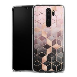 DeinDesign Xiaomi Redmi Note 8 Pro Handy Silikon H&uuml;lle Case transparent Handyh&uuml;lle Cube Elisabeth Fredriksson Gold & Copper Silikon Case