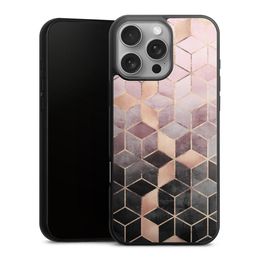 DeinDesign iPhone 16 Pro Max Handy Gallery Case Handyh&uuml;lle 9H Geh&auml;rtetes Glas R&uuml;ckseite H&uuml;lle Cube Elisabeth Fredriksson Gold & Copper Gallery Case