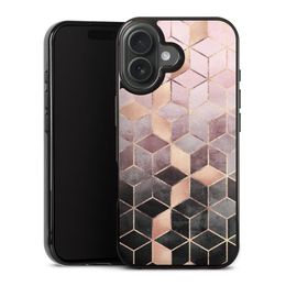 DeinDesign iPhone 17 Handy Silikon H&uuml;lle Case schwarz Handyh&uuml;lle Cube Elisabeth Fredriksson Gold & Copper