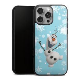DeinDesign iPhone 16 Pro Max Handy Gallery Case Handyh&uuml;lle 9H Geh&auml;rtetes Glas R&uuml;ckseite H&uuml;lle Frozen Olaf Disney Official Licensed Product Gallery Case