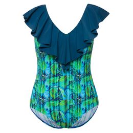 Ulla Popken Swimsuit female size 6XL Petrol / Mixed colors