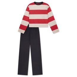 Schiesser Pajamas girl size 164 Beige / Dark blue / Red