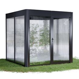 SunElements Gew&auml;chshaus 'SunGarden Select 2.2' 233 x 233 cm mit 10 mm Doppelstegplatten anthrazit-metallic