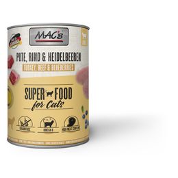 Mac's MAC&rsquo;s Katzennassfutter 'Superfood for Cats' Pute, Rind & Heidelbeeren Adult 800 g