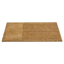 Astra Fu&szlig;matte 'Coco Shape' ca. 45 x 75 cm Streifen natur