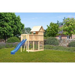 Karibu Kinderspielhaus 'Frieda' naturbelassene nordische Fichte 107 x 291 x 107 cm