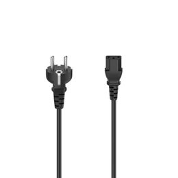 Hama Netzkabel schwarz Schuko-Stecker mit 3-poliger Kaltger&auml;tezuleitung 1,5 m