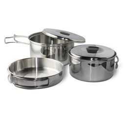 Enders Camping-Topfset 'Culina' Edelstahl 3-teilig