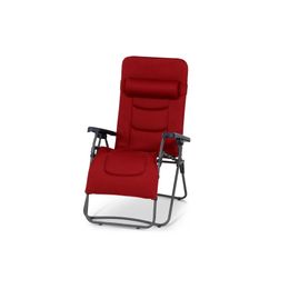 siena GARDEN Liegestuhl 'Mira' klappbar Stahl rot 51 x 50 x 51 cm