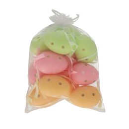 Deko-Eier Kunststoff pastell 12 St&uuml;ck