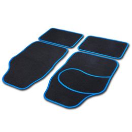 Cartrend Automatten-Set 'Basic' schwarz/blau 4-teilig