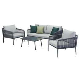 Gartenm&ouml;belset 'Quinn' f&uuml;r 4 Personen Metall
