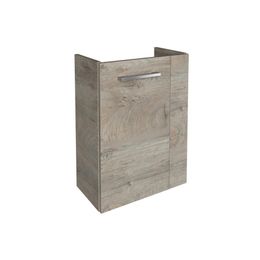 Fackelmann Waschbeckenunterschrank 'SBC' braun matt 44 x 60 x 24,3 cm links