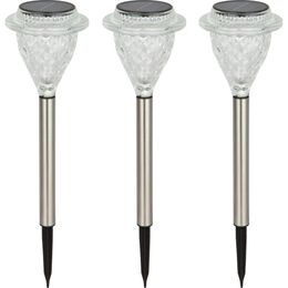 toom Solar-Spie&szlig;lampenset warmwei&szlig; IP 44 &Oslash; 11 x 44 cm 3 St&uuml;ck