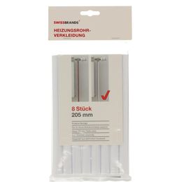 Heizungsrohrverkleidung wei&szlig; 20,5 cm 8 St&uuml;ck