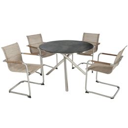 Garden Pleasure Gartenm&ouml;belset 'Sophia' f&uuml;r 4 Personen Aluminium