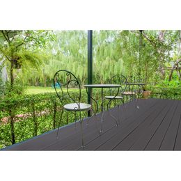 Elephant Terrassendielen-Komplettset WPC Hohlkammer anthrazit 25 qm