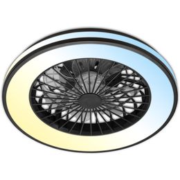 Brilo LED-Deckenventilator mit Beleuchtung 'Fanti' dimmbar 5300 lm warmwei&szlig; bis tageslichtwei&szlig; &Oslash; 48,5 x 14,5 cm