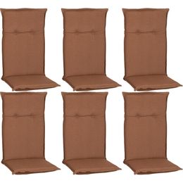 Beo Hochlehner-Auflagenset 'Tolonaro' braun 46 x 118 x 8 cm 6 St&uuml;ck