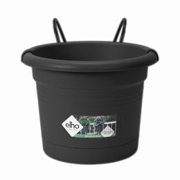 Elho Blumentopf 'Green basics' anthrazit &Oslash; 20 cm mit Halterung