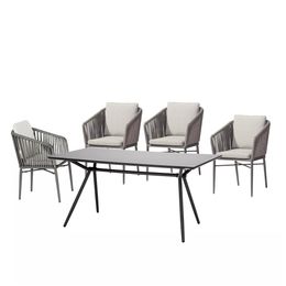 Acamp Gartenm&ouml;belset 'Manhattan' f&uuml;r 4 Personen Aluminium