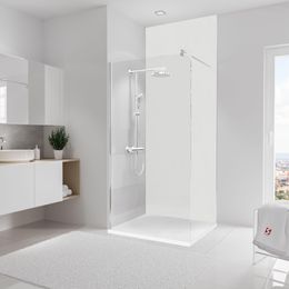 Schulte Duschr&uuml;ckwand 'DecoDesign' Steinoptik wei&szlig; 100 x 255 cm