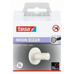 Tesa Handtuchhaken 'Moon White' wei&szlig; matt selbstklebend