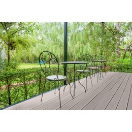 Elephant Terrassendielen-Komplettset WPC Hohlkammer grau 15 qm