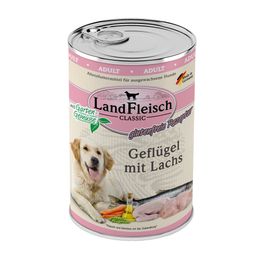 LANDFLEISCH Hundefutter 'Classic' Gefl&uuml;gel, Lachs 400 g