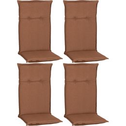 Beo Hochlehner-Auflagenset 'Tolonaro' braun 46 x 118 x 8 cm 4 St&uuml;ck