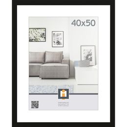 Intertrading Bilderrahmen 'Livorno' Kunststoff schwarz 40 x 50 cm