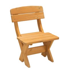 Promadino Gartenstuhl 'Augsburg' Kiefernholz braun 60 x 90 x 56,5 cm