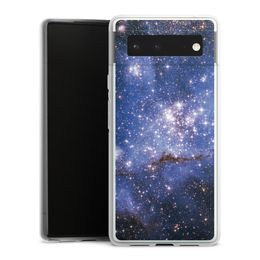 DeinDesign Google Pixel 6 Handy Silikon H&uuml;lle Case transparent Handyh&uuml;lle Galaxy Weltall Weltraum Silikon Case