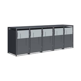WESTMANN M&uuml;lltonnenbox 'Tonus 5' dunkelgrau/grau 330 x 80 x 116 cm