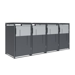 WESTMANN M&uuml;lltonnenbox 'Tonus 4' dunkelgrau/grau 265 x 80 x 116 cm