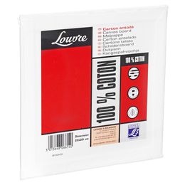 Malpappe "Louvre" Karton baumwollbespannt wei&szlig; 20 x 20 cm