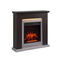 CrownFlame Elektrokamin 'Pandora' dunkle Eiche 2 kW