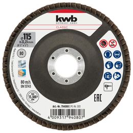 kwb Lamellenschleifteller Korund &Oslash; 115 mm K80