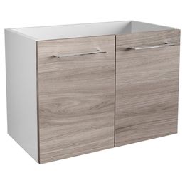 Fackelmann Waschbeckenunterschrank 'Lima' wei&szlig;, braun 59 x 42 x 33 cm