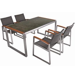Garden Pleasure Gartenm&ouml;belset 'Averna' f&uuml;r 4 Personen Aluminium