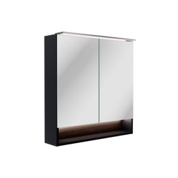 Fackelmann LED-Spiegelschrank 'B.Paris' schwarz matt 70 x 71,8 x 15,6 cm